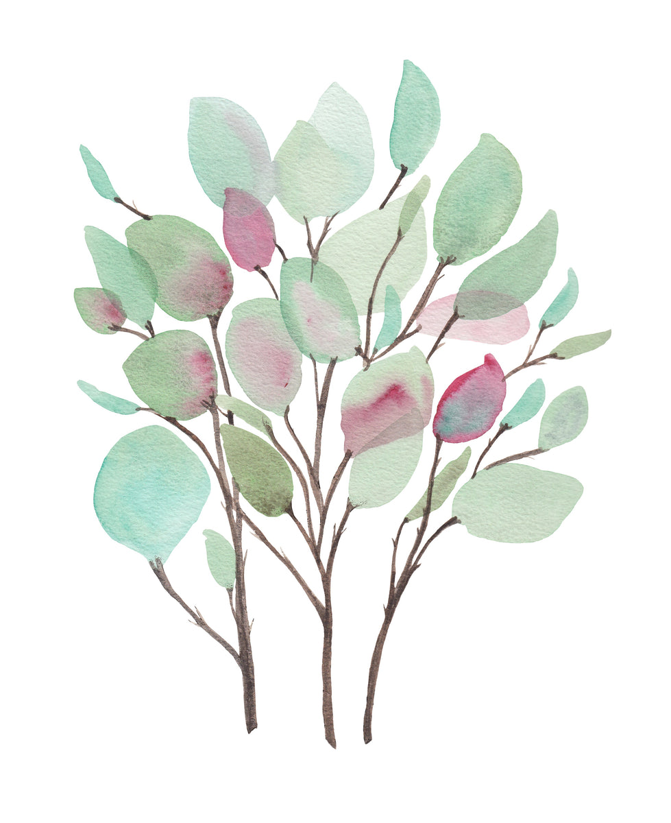 Botanical No. 1 Vibrant Foliage- Art Print – Aqua Hue Designs by Tonja ...